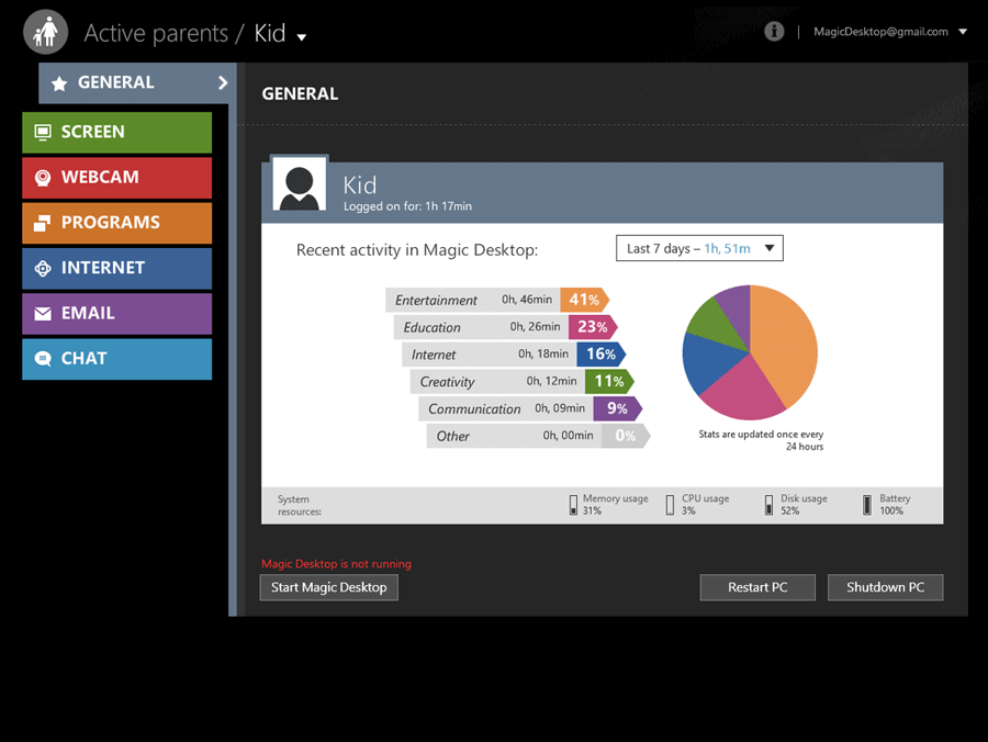 Explore Magic Desktop: it's like Windows for kids!